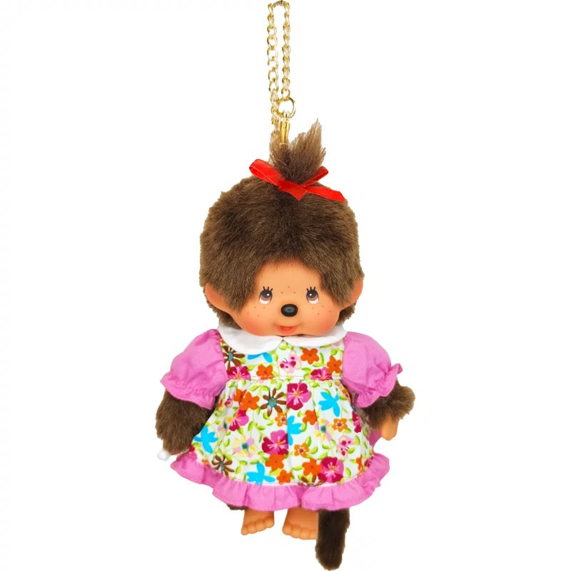 MONCHHICHI Monchhichi Flower Dress Girl Doll 20CM Mascot Holder Keychain | Yore Store – YORE STORE