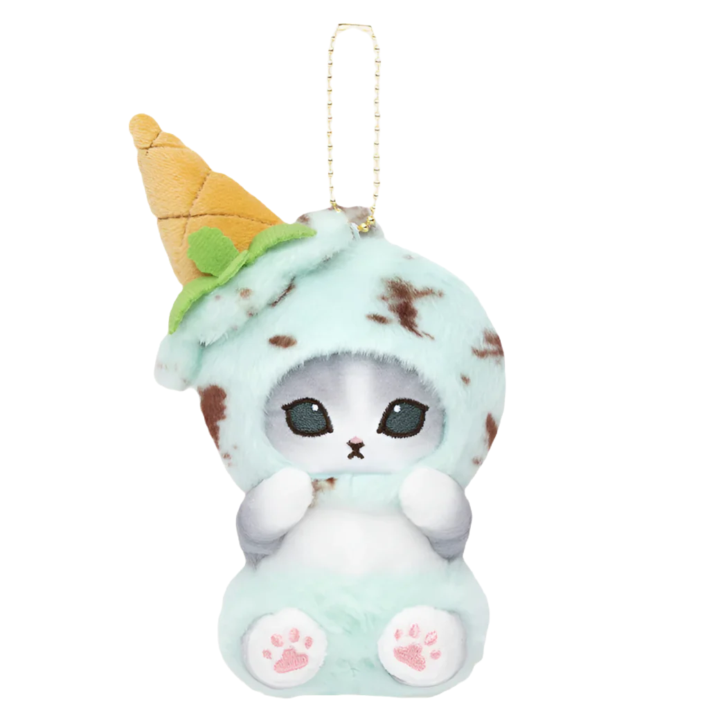 Mofusand Chocolate Mint Ice Cream Keychain – Mascot Holder | Yore Store ...
