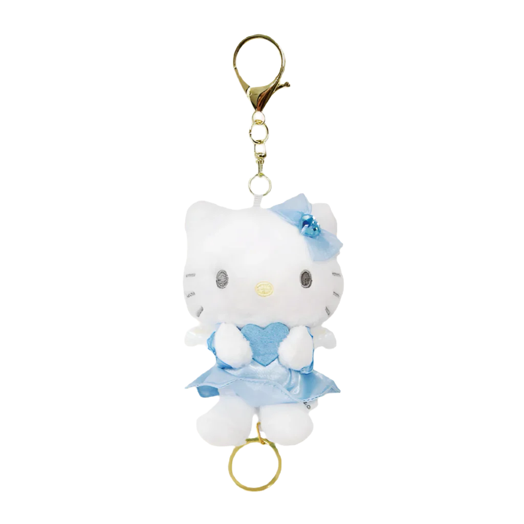 SANRIO Hello Kitty Blue Angel Holding Heart Mascot Holder Keychain ...