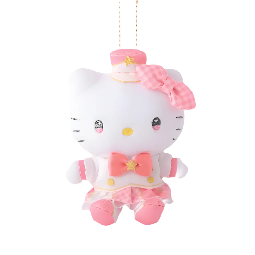 SANRIO Hello Kitty Plaid Dress Pink Mascot Holder Keychain – YORE STORE
