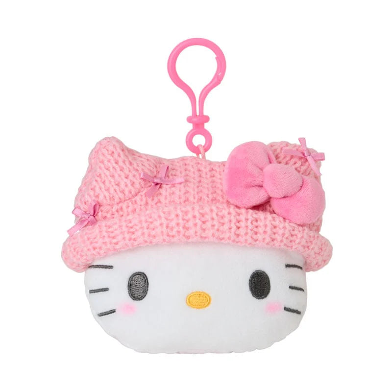 SANRIO Hello Kitty Cozy Cap Face Keychain Pouch | YORE STORE