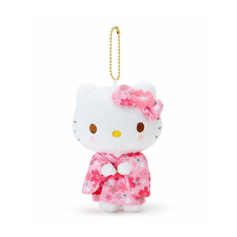 SANRIO Hello Kitty Pink Sakura Kimono Mascot Holder Keychain | YORE STORE